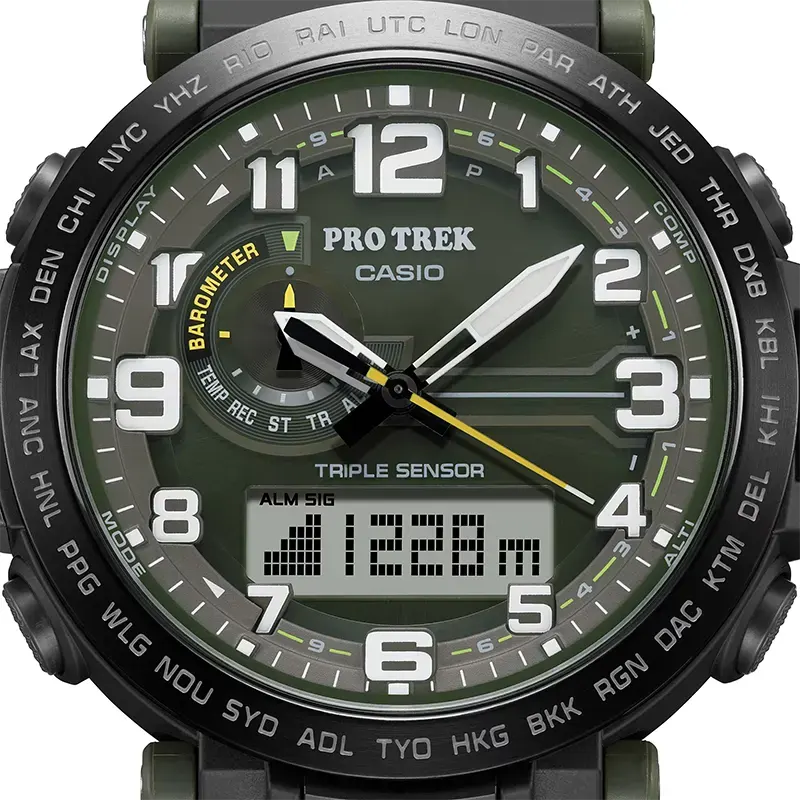 Casio Pro Trek Tough Solar Triple Sensor Bio-Based Men's Watch- PRG ...