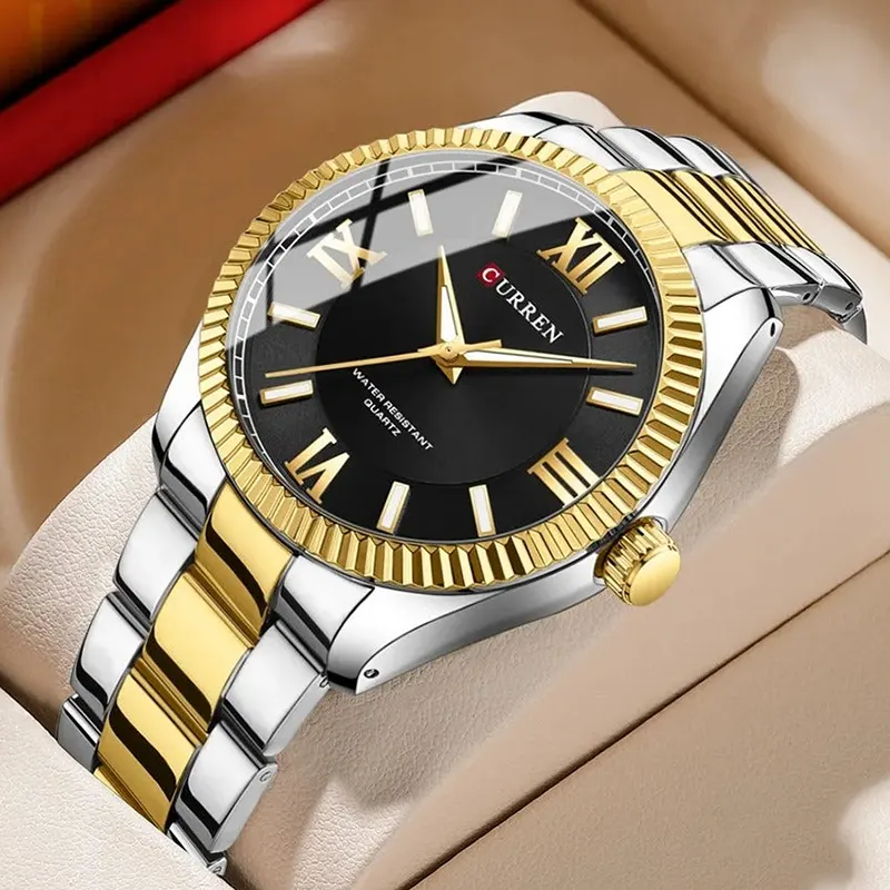 Curren Black Dial Two-tone Hardlex Men’s Watch- 8453 | Watch Shop BD