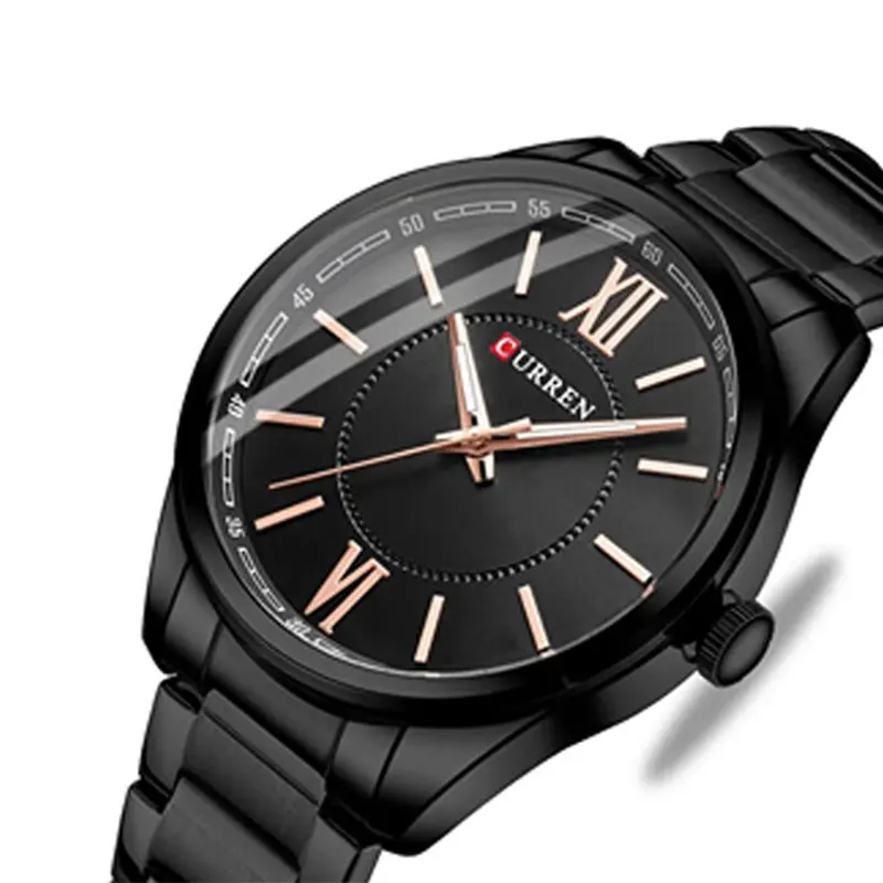 Curren Luxury Black Dial Window Material Men's Watch- 8423 | Watch Shop BD