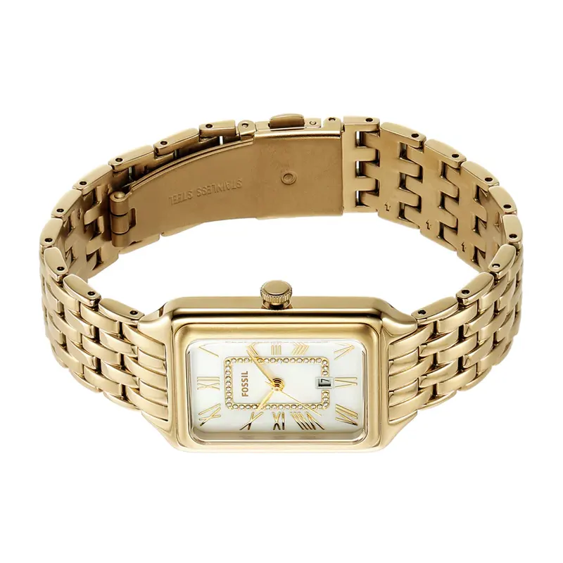 Fossil Raquel Quartz White MOP Dial Gold-tone Ladies Watch- ES5304 ...