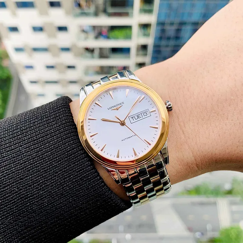 Longines Flagship Automatic Two-tone 18k Gold Men's Watch- L4.899.3.22 ...