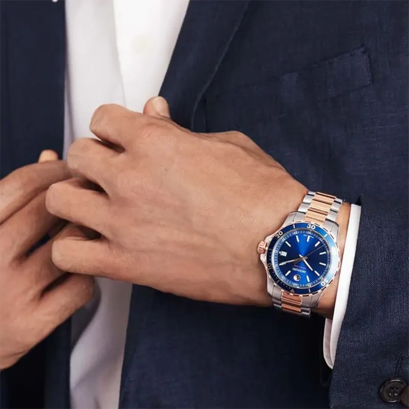 Movado 800 Series Quartz Blue Dial Two-tone Men's Watch- 2600149 ...