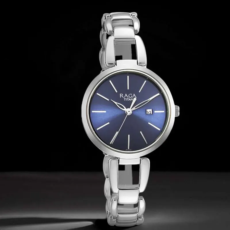 Titan Raga Viva Blue Dial Quartz Ladies Watch- 2642SM02 | Watch Shop BD