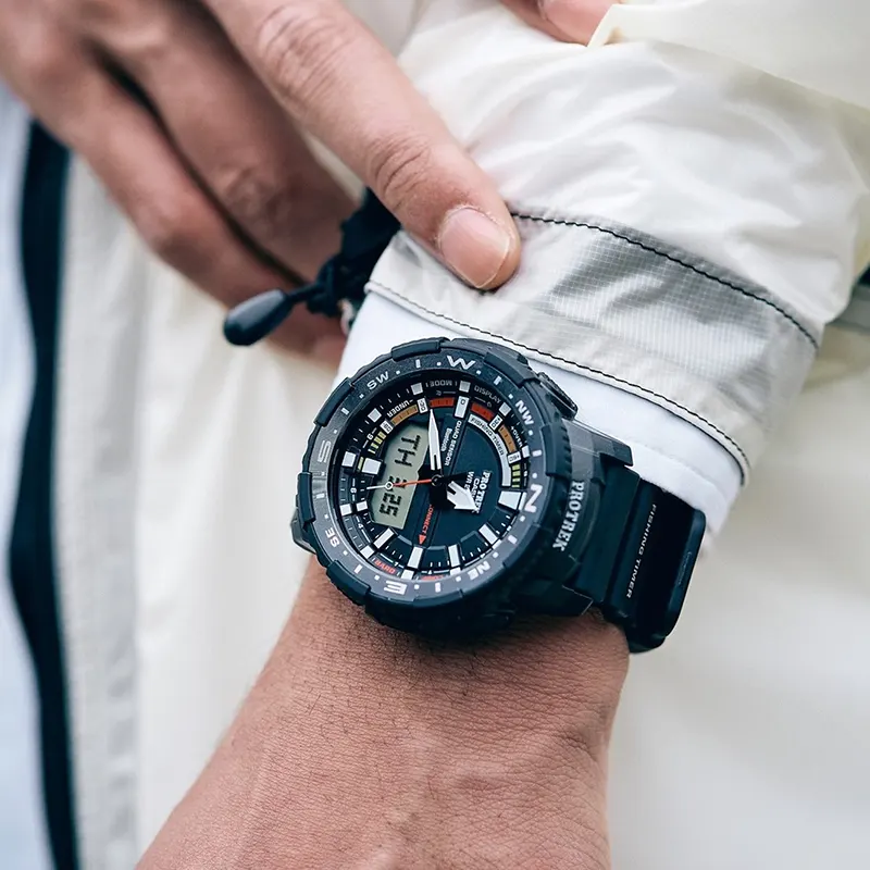 Casio Pro Trek Quad Sensor Fishing Timer Bluetooth Men's Watch- PRT-B70 ...