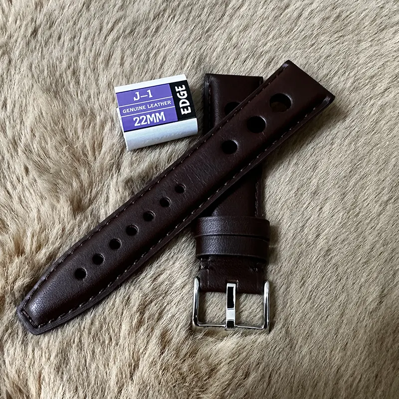 Edge 22MM Brown Leather Strap- Elegant Watch Band | Watch Shop BD