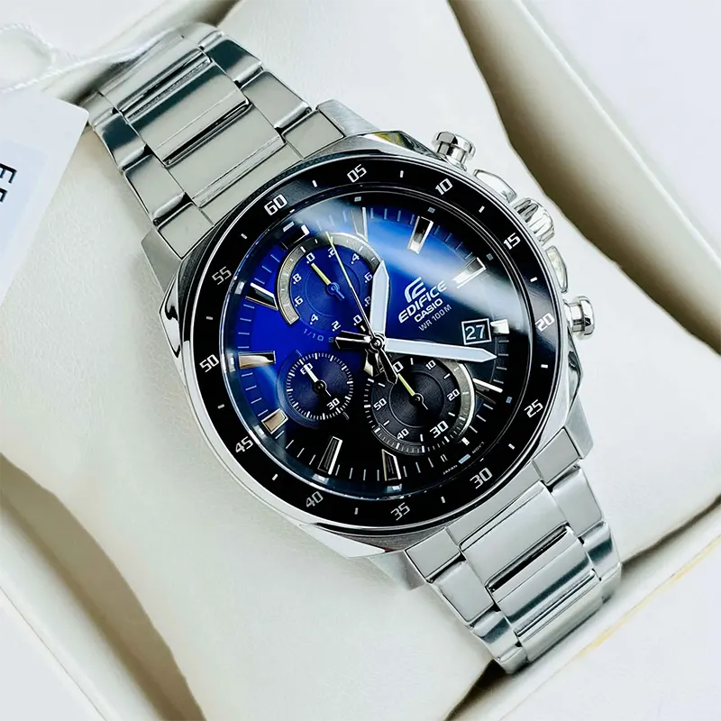 Casio Edifice Chronograph Blue Dial Men's Watch- EFB-730D-2AV | Watch ...