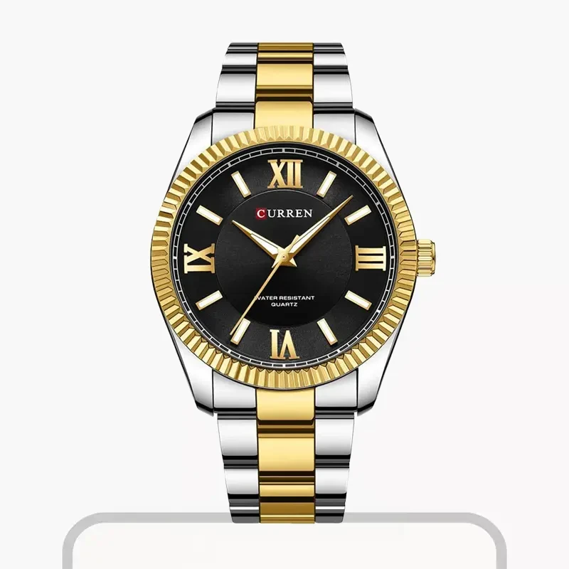Curren Black Dial Two-tone Hardlex Men’s Watch- 8453 | Watch Shop BD