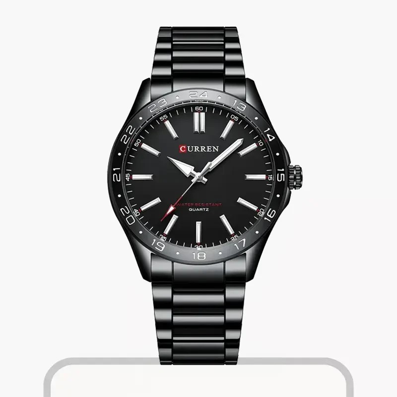Curren Sport Black Dial Stainless Steel Men’s Watch- 8452 | Watch Shop BD