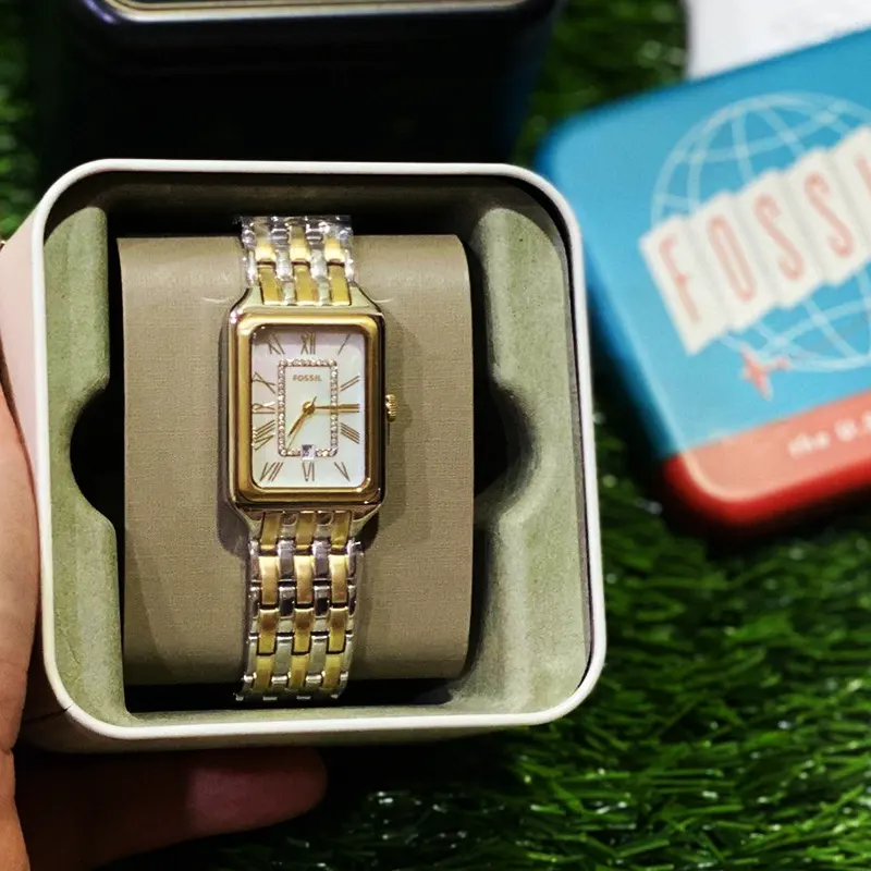 Fossil Raquel Quartz White MOP Dial Two-tone Ladies Watch- ES5305 ...