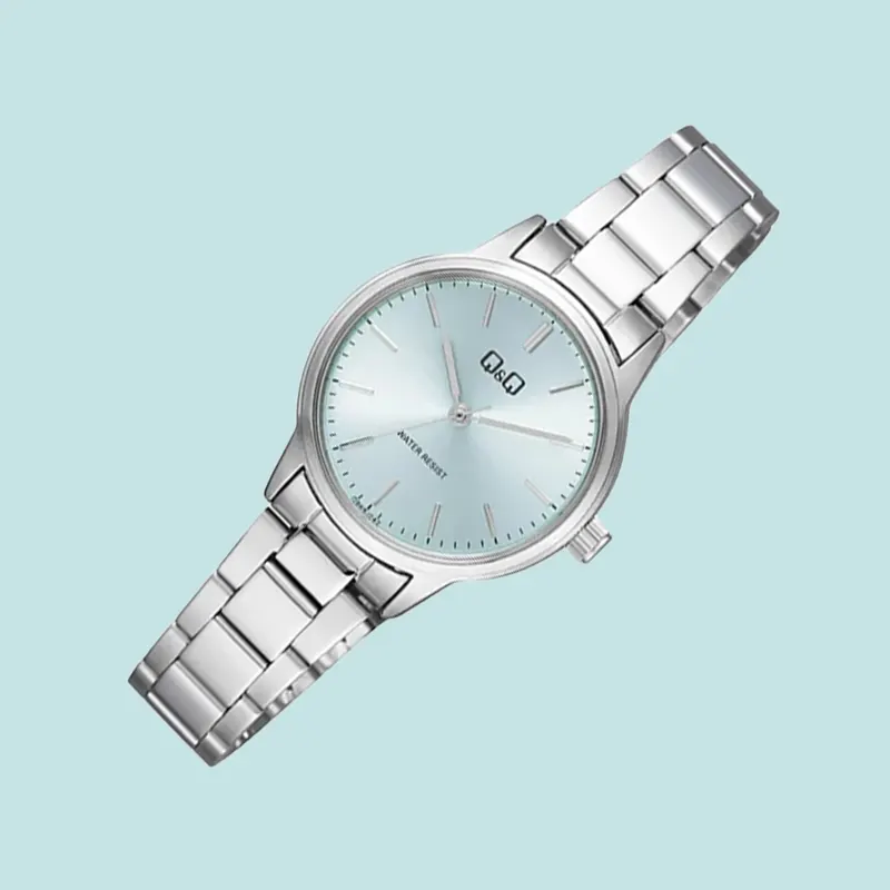 Q&Q Light Blue Dial Quartz Ladies Watch- Q969J222Y | Watch Shop BD