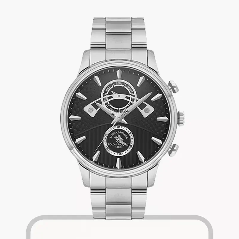 Santa Barbara Polo & Racquet Club Black Dial Men's Watch- SB.1.10592-1 ...